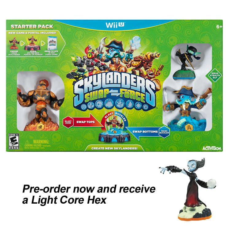 Skylanders SWAP Force Starter Pack WiiU with Free Lightcore Hex ...