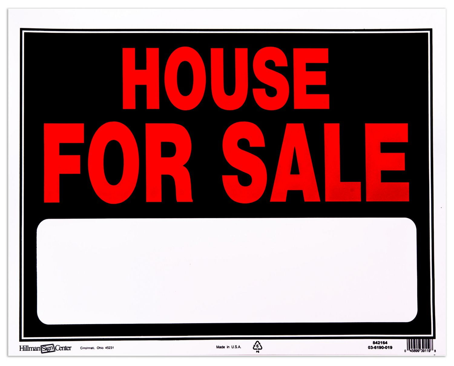 Hillman House for Sale Jumbo Plastic Red & Black Sign | Walmart Canada