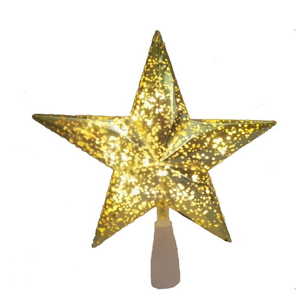 Holiday Time 10 inch LED Flashing Star Tree Topper, Gold, Led tree ...