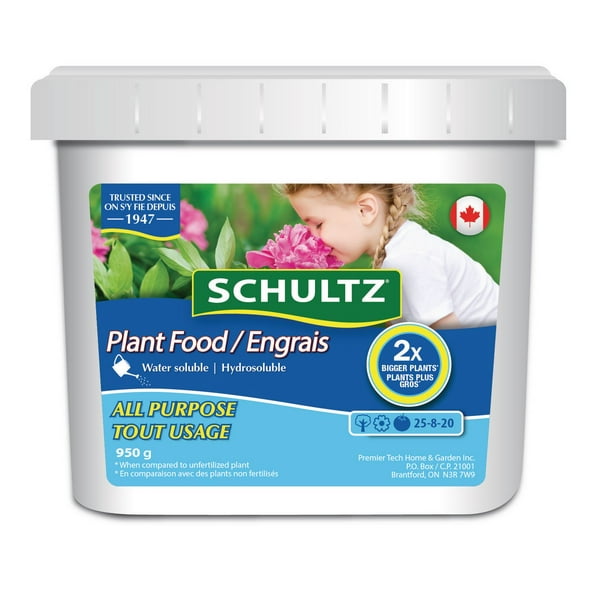Schultz® All Purpose Water Soluble Plant Food 25-8-20, 2X bigger plants ...