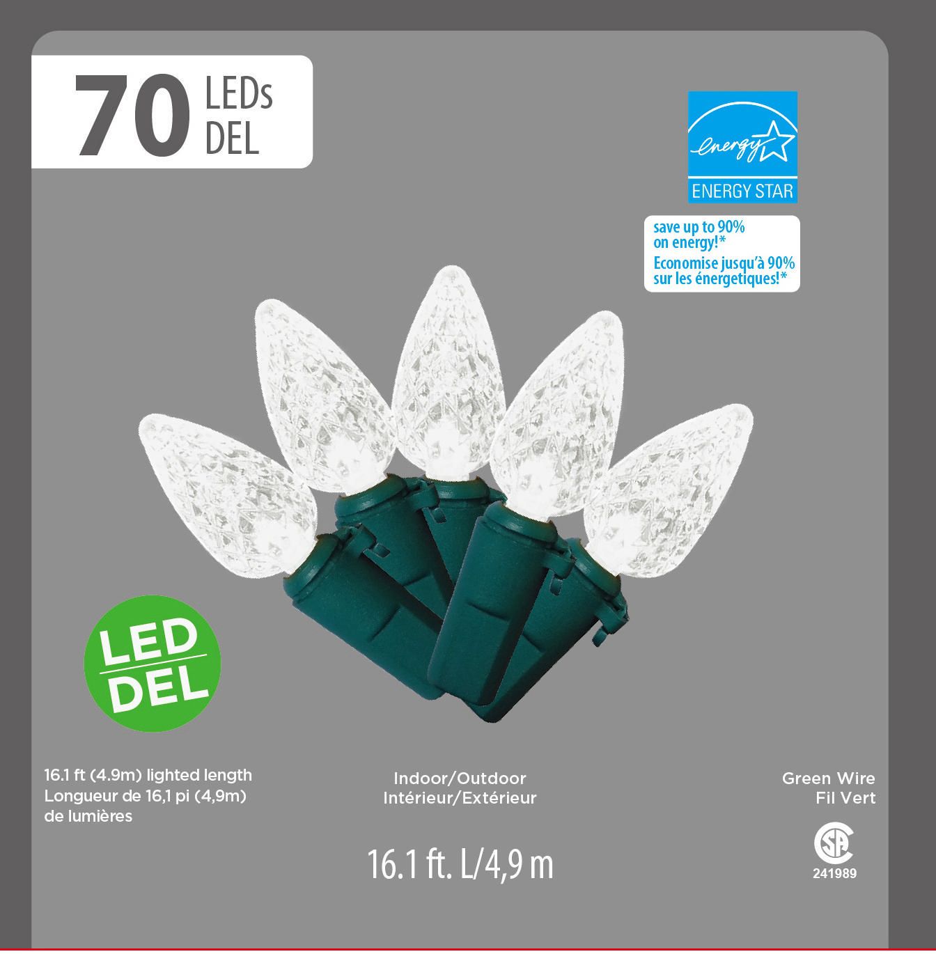 70 LED C6 Light Set | Walmart Canada