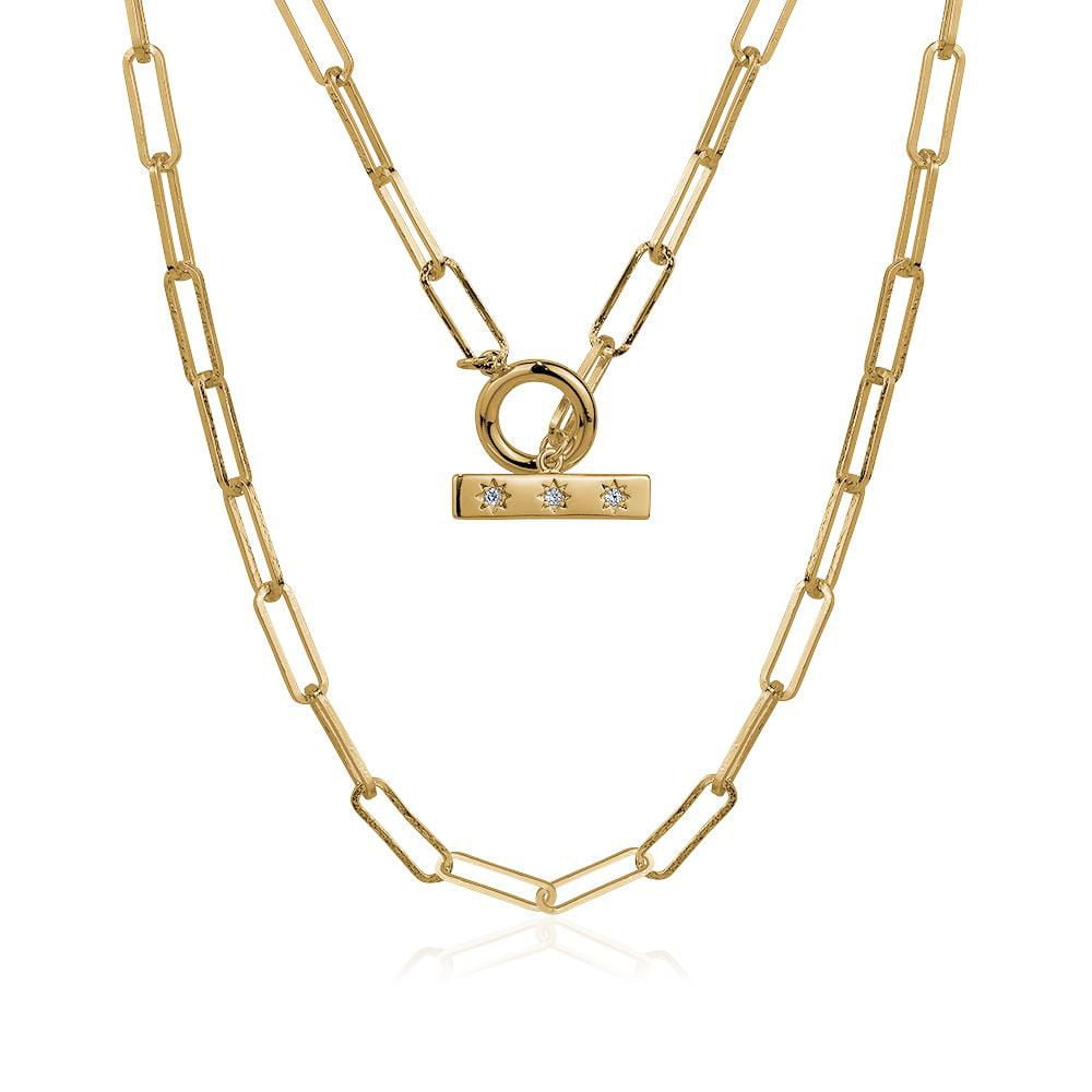 Click here for Luxury Designs Gold-Plated 3 Wishes Paper Clip Cha... prices