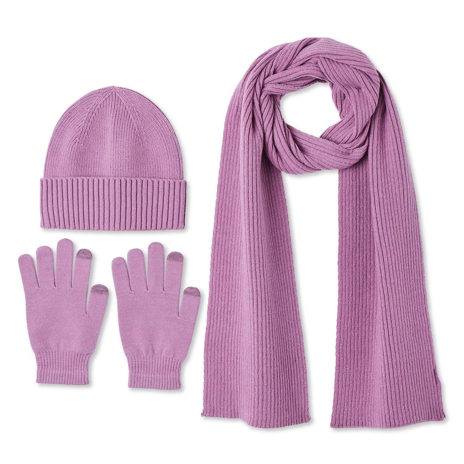 Click here for Time And Tru Womens Toque 3-Piece Set One Size prices