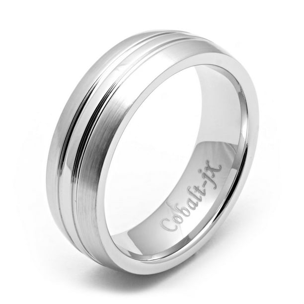 Men's Half Round Cobalt Ring With Double Center Size 13 - Walmart.ca