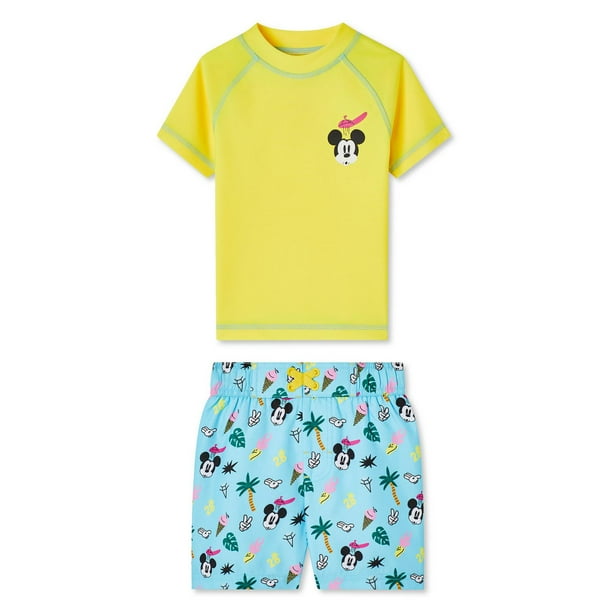 Mickey Mouse Toddler Boys' Rash Guard 2-Piece Set - Walmart.ca