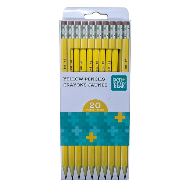 20 PACK YELLOW PENCILS PACKED IN PRINTED POLYBAG, 20 YELLOW PENCILS ...
