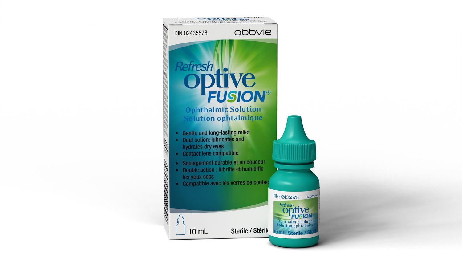 REFRESH OPTIVE FUSION Ophthalmic Solution, dual-action formula, dry eye ...