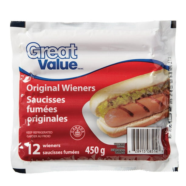 Great Value Original Wieners - Walmart.ca