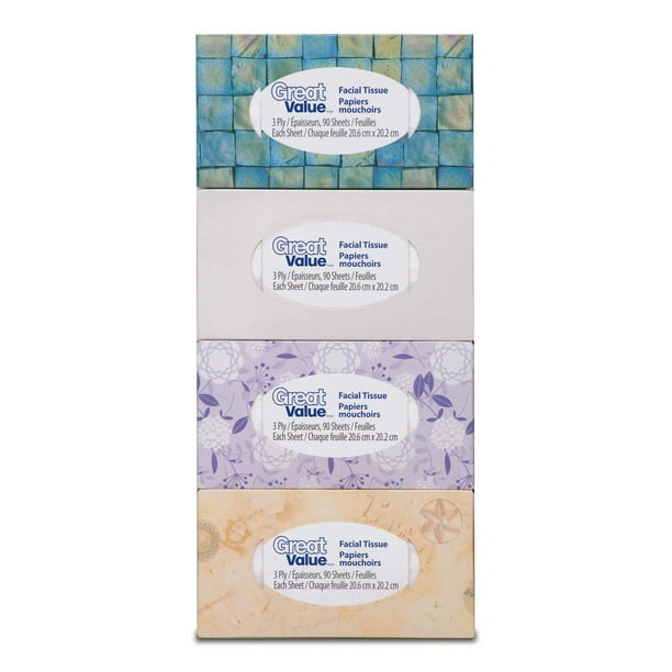 Great Value 3 ply facial tissues - Walmart.ca