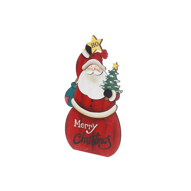 Merry Christmas Wooden Santa Stand Easel Back Small - Walmart.ca
