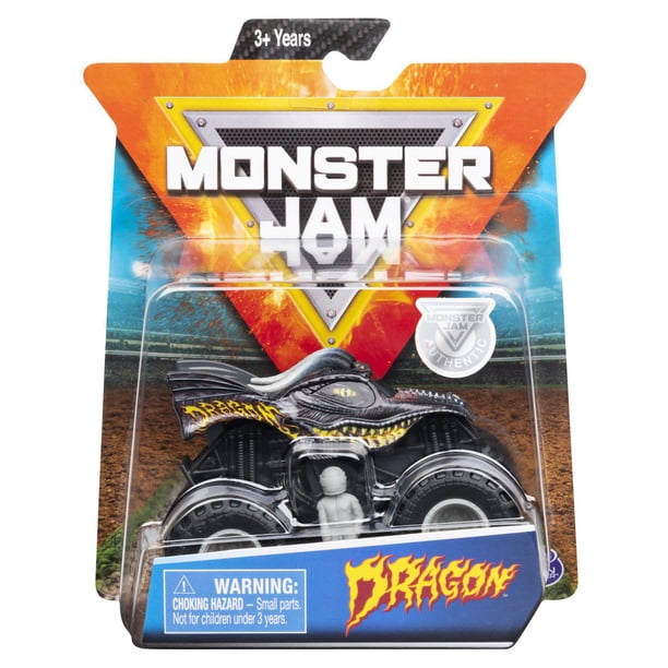 Monster Jam, Official Dragon Monster Truck, Die-Cast Vehicle, Over Cast ...
