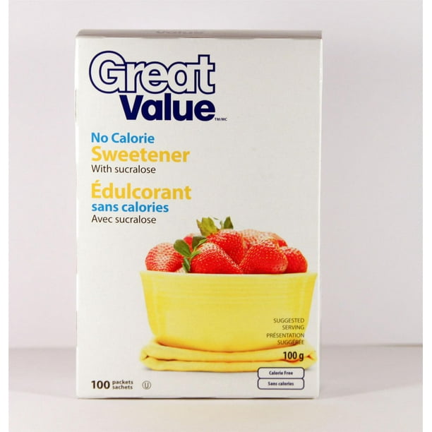 Great Value Sucralose Packet, 100 g - Walmart.ca