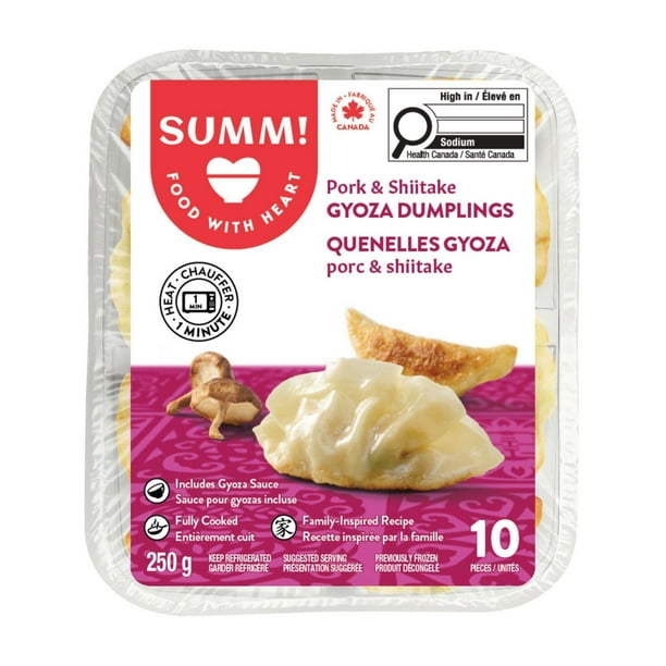 Pork & Shiitake Gyoza Dumplings, 10 Gyoza + 1 packet of Gyoza sauce ...
