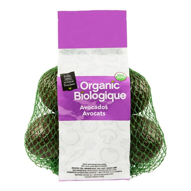 Your Fresh Market Organic Avocados, Pack of 4 - Walmart.ca