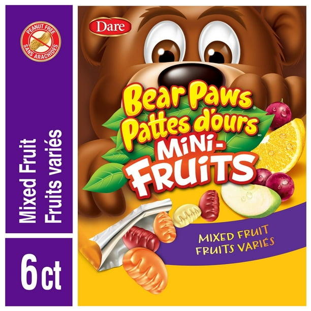 Bear Paws Mini Fruits Mixed Fruit Snacks, 6 Pouches, 144 g - Walmart.ca