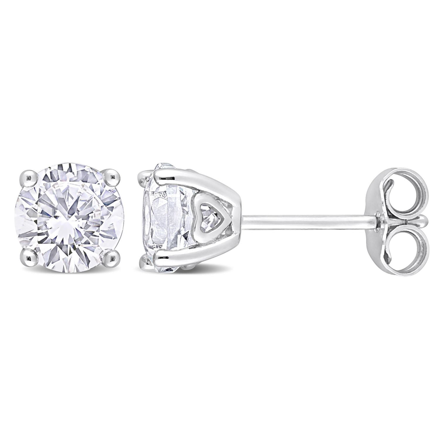 Click here for Miabella Created White Sapphire Solitaire Stud Ear... prices