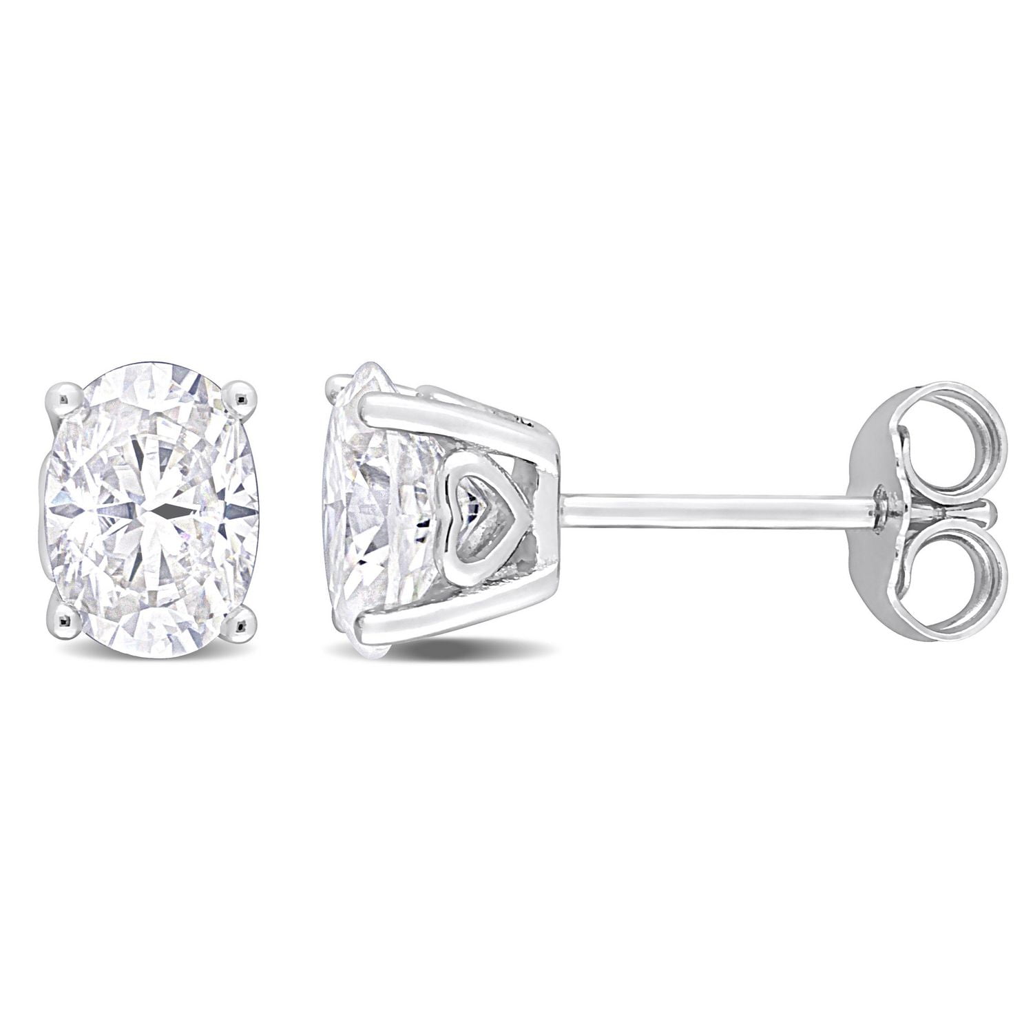 Click here for Miabella Moissanite Solitaire Oval Stud Earrings I... prices