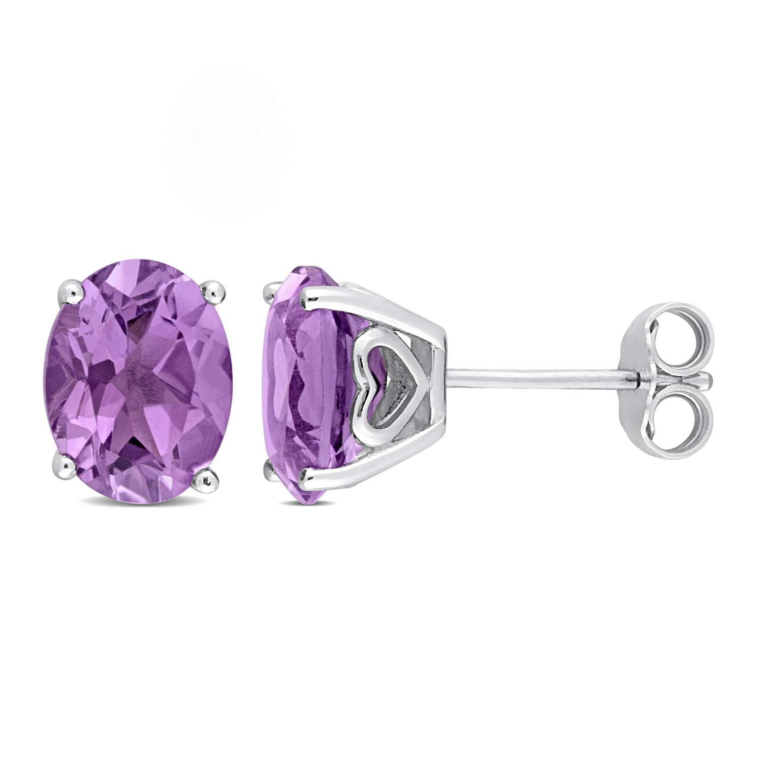 Click here for Miabella Amethyst Solitaire Oval Stud Earrings In... prices