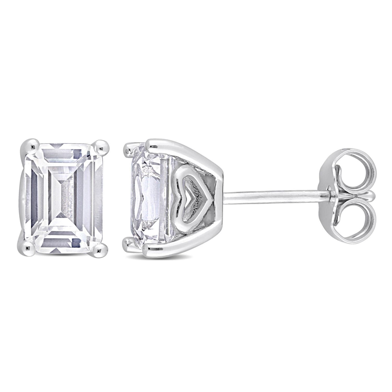 Click here for Miabella Emerald-Cut Created White Sapphire Solita... prices