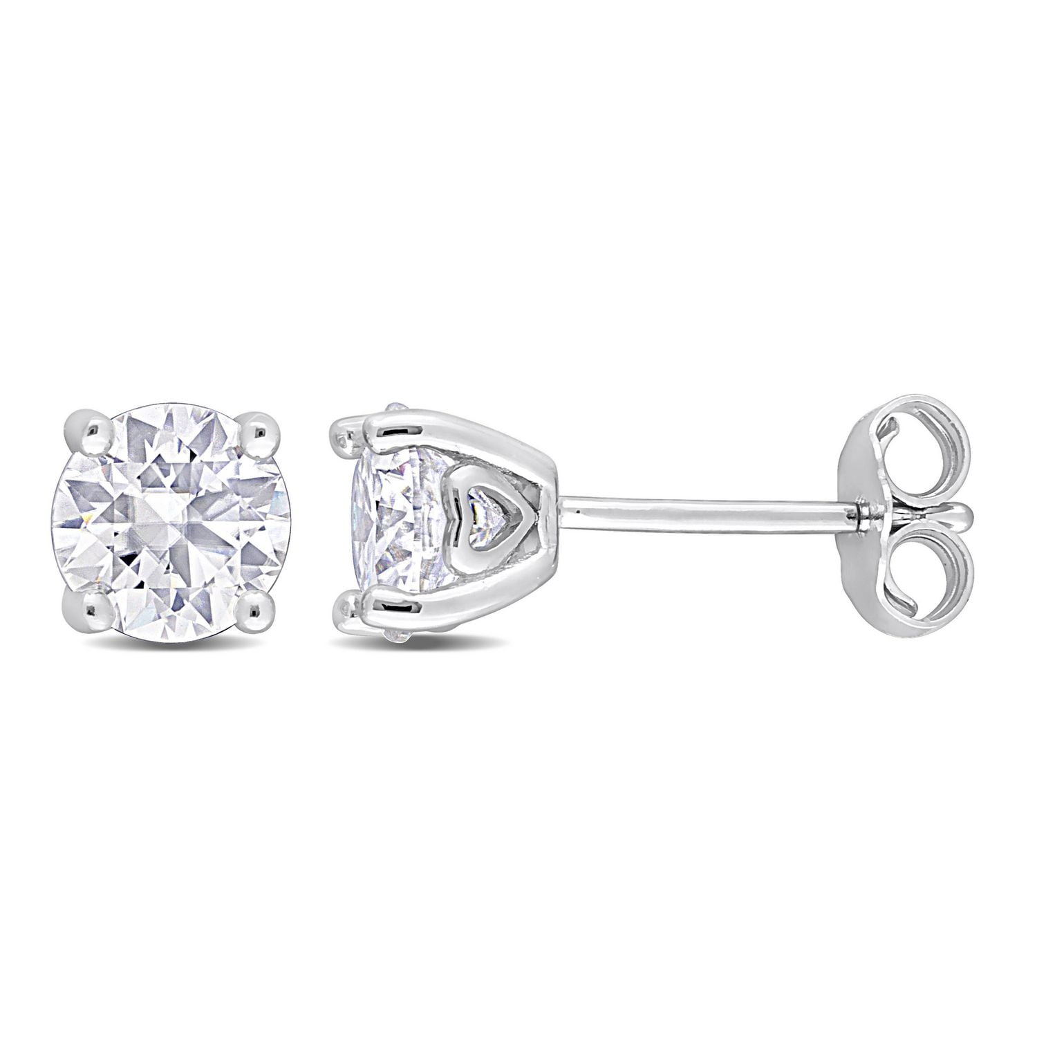 Click here for Miabella Moissanite Solitaire Stud Earrings In Ste... prices