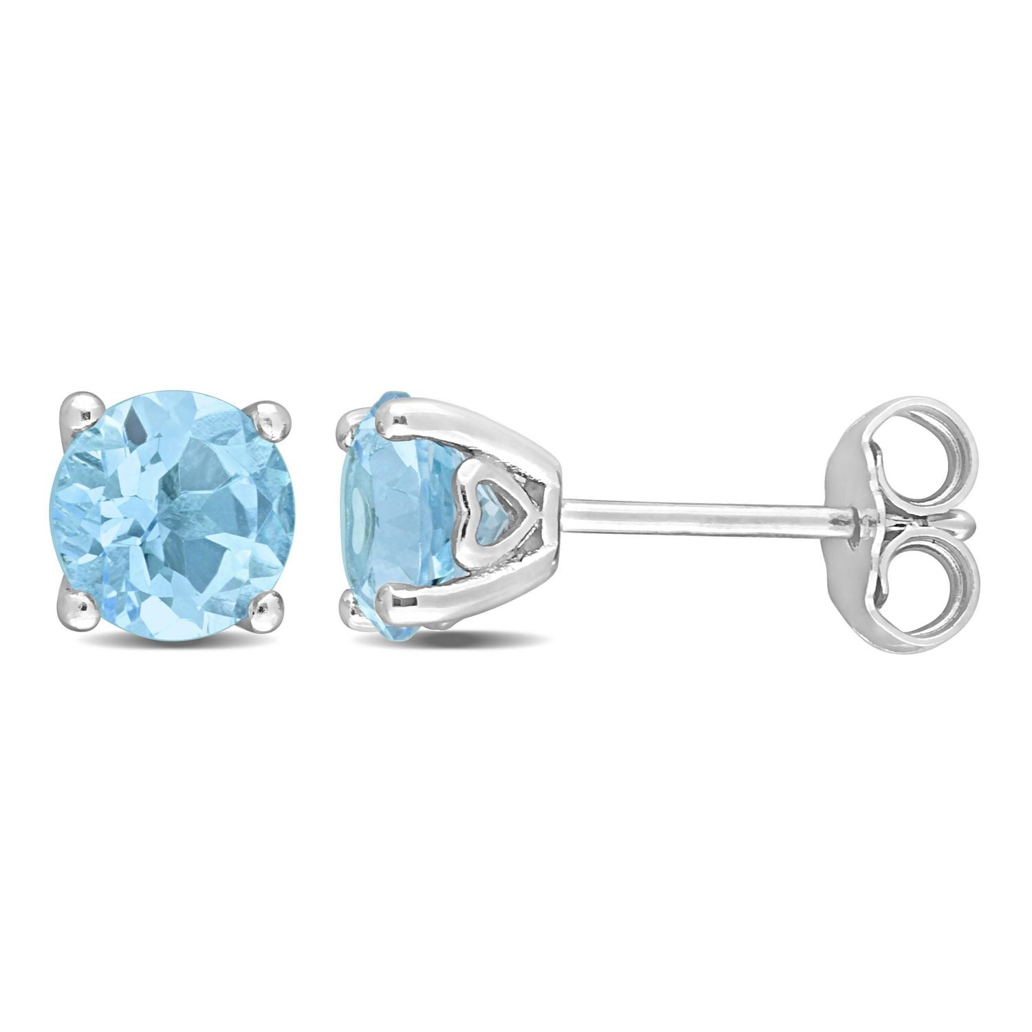 Click here for Miabella Sky Blue Topaz Solitaire Stud Earrings In... prices