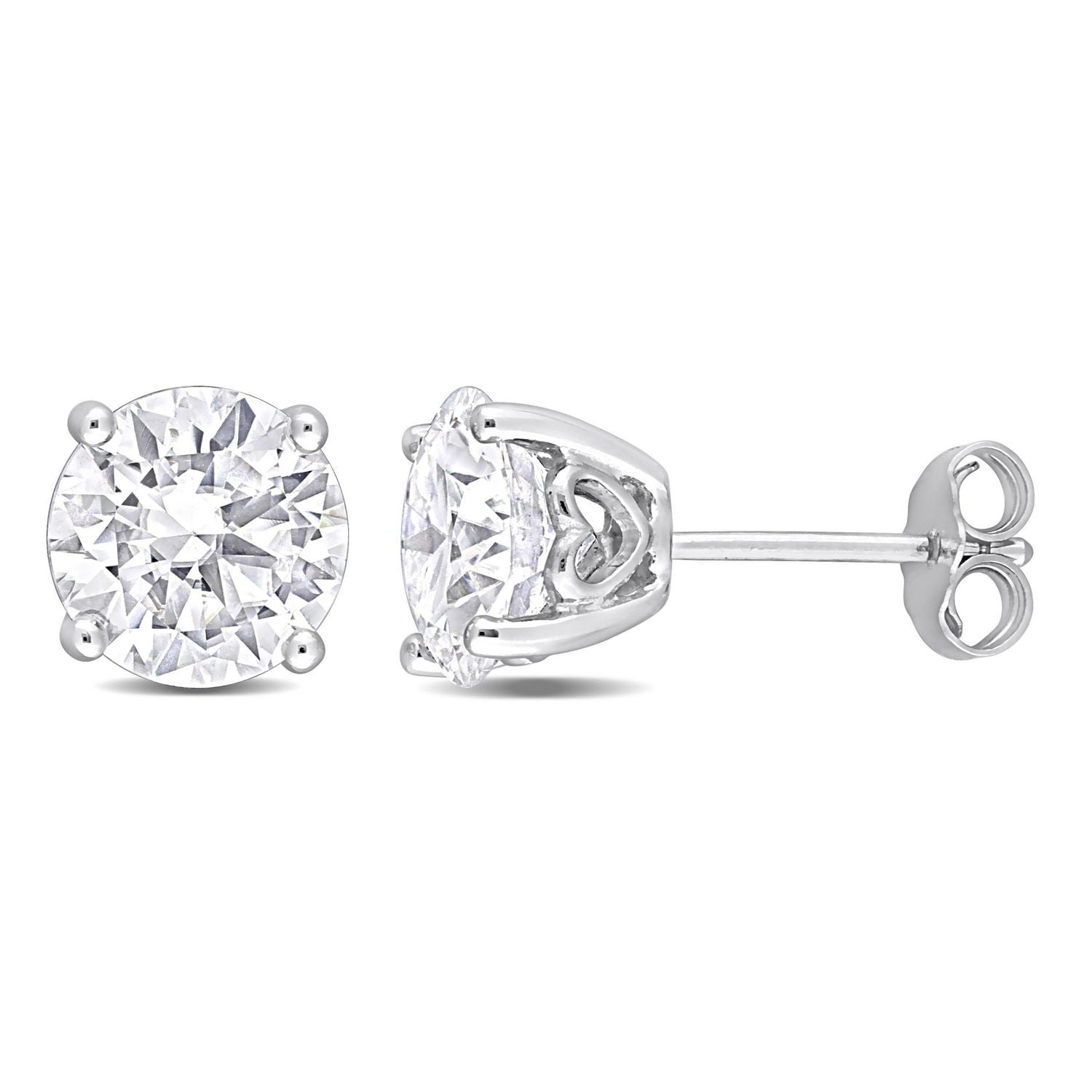 Click here for Miabella Moissanite Solitaire Stud Earrings In Ste... prices