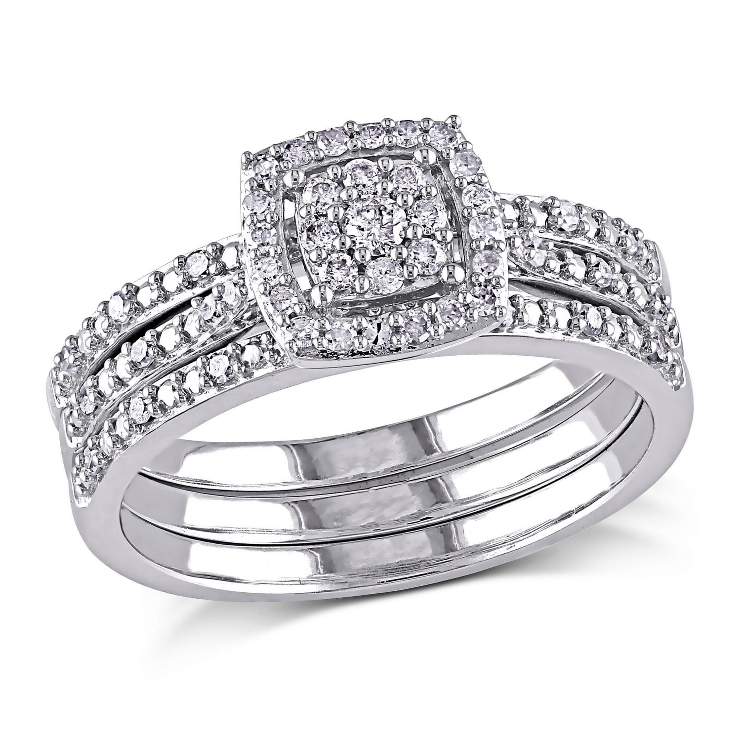 Click here for Miabella 0.33 Carat T. W. Diamond 10 K White Gold... prices