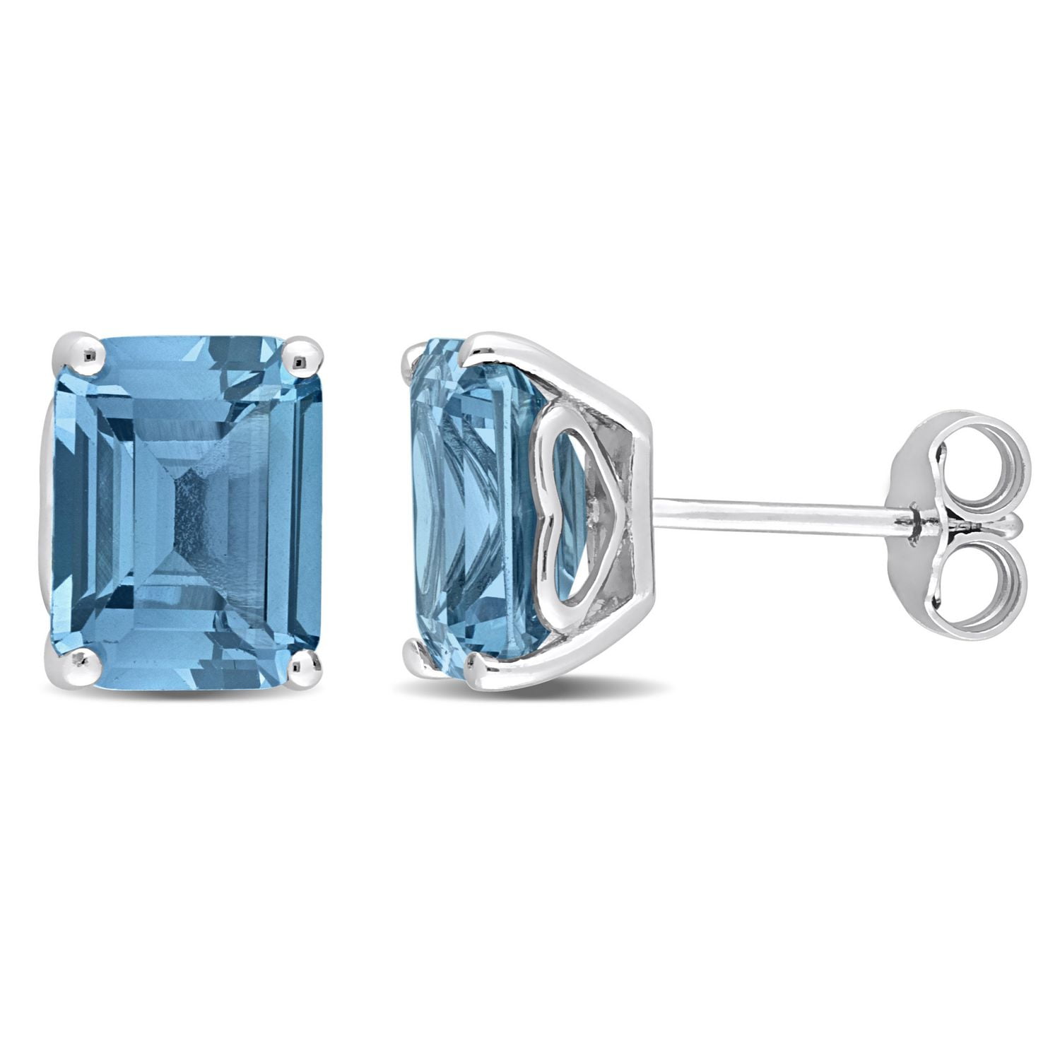 Click here for Miabella Emerald-Cut Created Spinel Solitaire Stud... prices