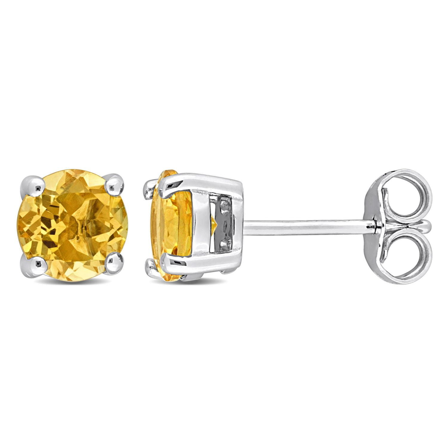 Click here for Miabella Citrine Solitaire Stud Earrings In Sterli... prices