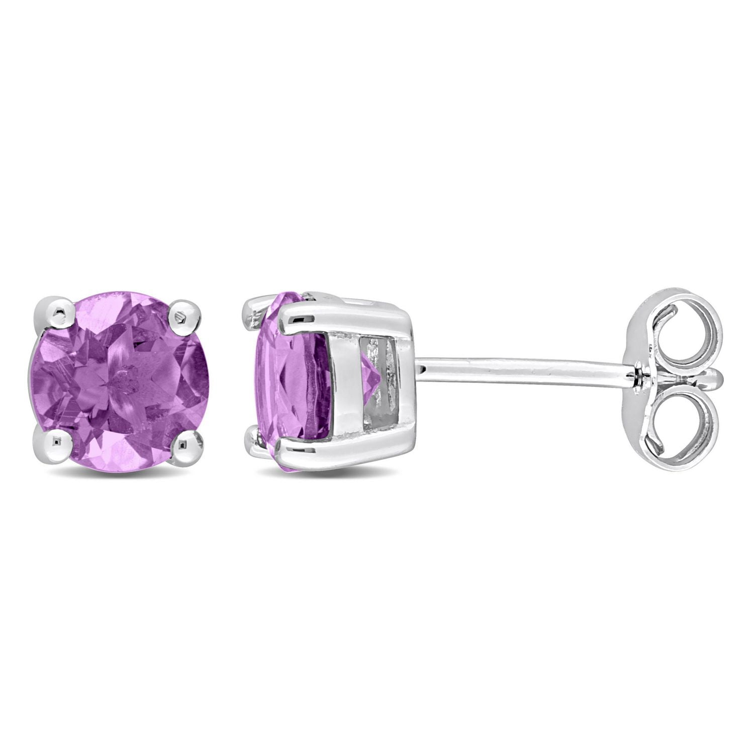 Click here for Miabella Amethyst Solitaire Stud Earrings In Sterl... prices