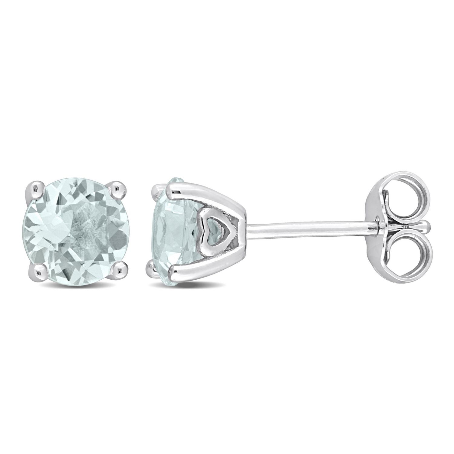 Click here for Miabella Aquamarine Solitaire Stud Earrings In Ste... prices