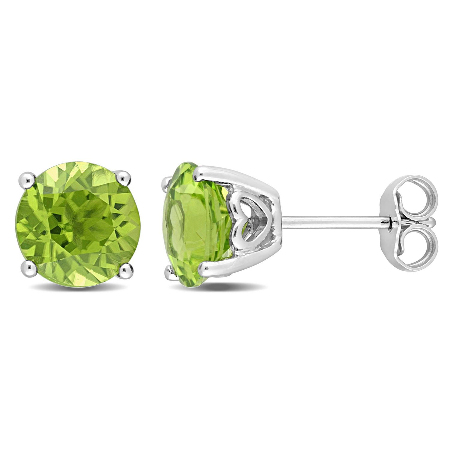 Click here for Miabella Peridot Solitaire Stud Earrings In Sterli... prices