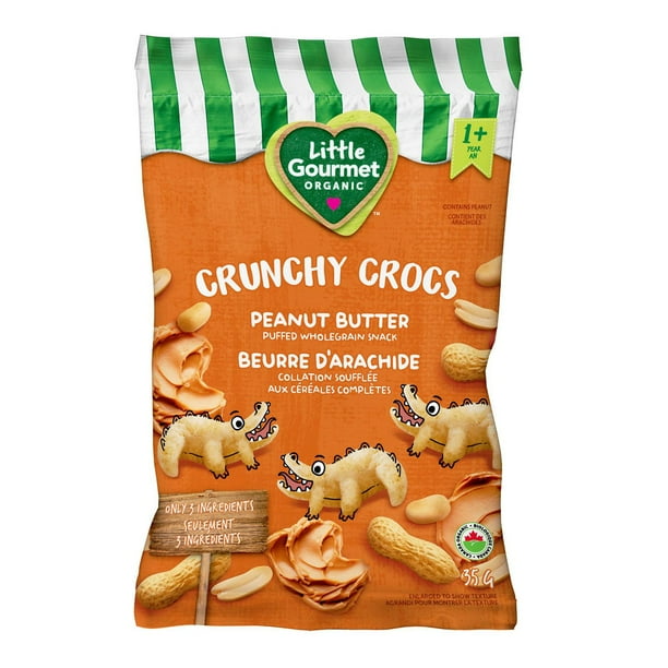 Little Gourmet Crunchy Crocs Peanut Butter Organic Toddler Snack ...