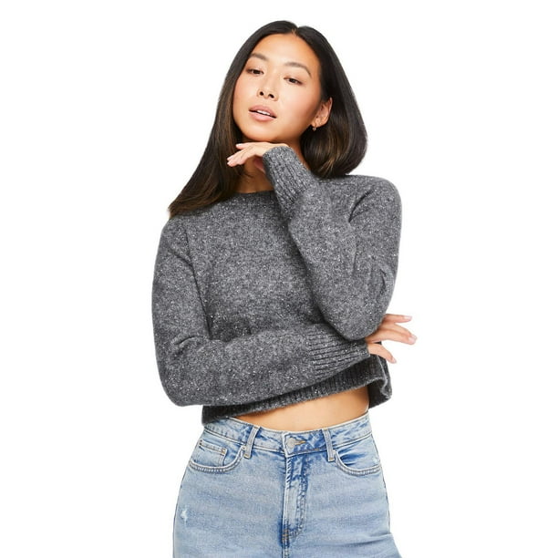No Boundaries Women's Crew Neckline Sweater - Walmart.ca