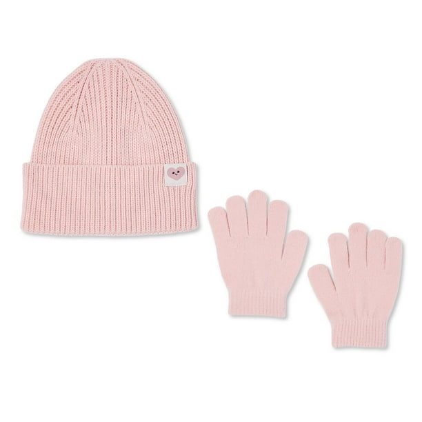 George Toddler Girls' Turn Cuff Toque and Gloves 2-Piece Set, Sizes 2T ...
