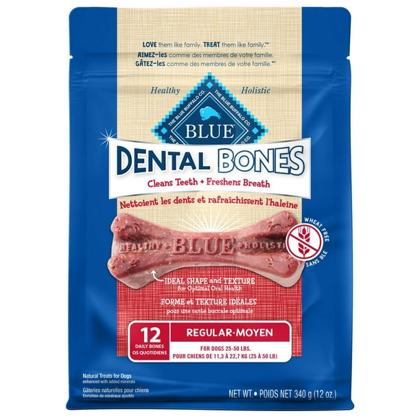 BLUE Bones Regular Size Dog Dental Chews, 340g - Walmart.ca