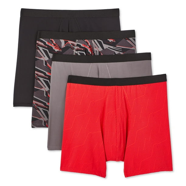 Athletic Works Men's Boxer Briefs 4-Pack, Sizes S-XL - Walmart.ca