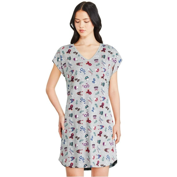 George Women's V-Neckline Nightshirt, Sizes S-XL - Walmart.ca