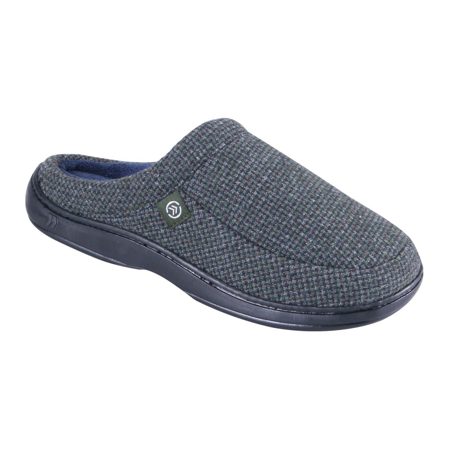 Click here for Isotoner Mens Multi Tweed Hoodback Slippers Xl prices