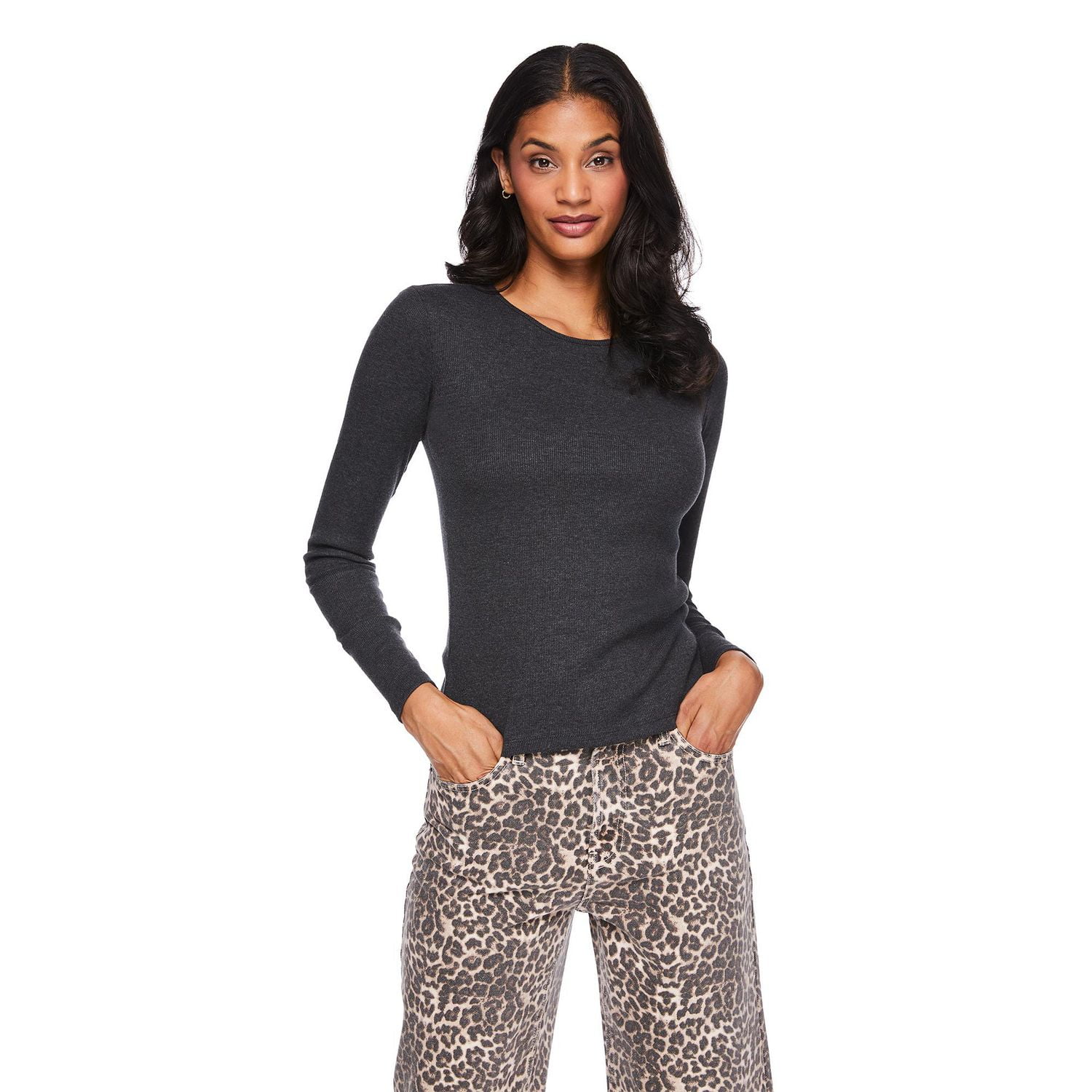 Click here for George Womens Long Sleeve Rib Tee S prices