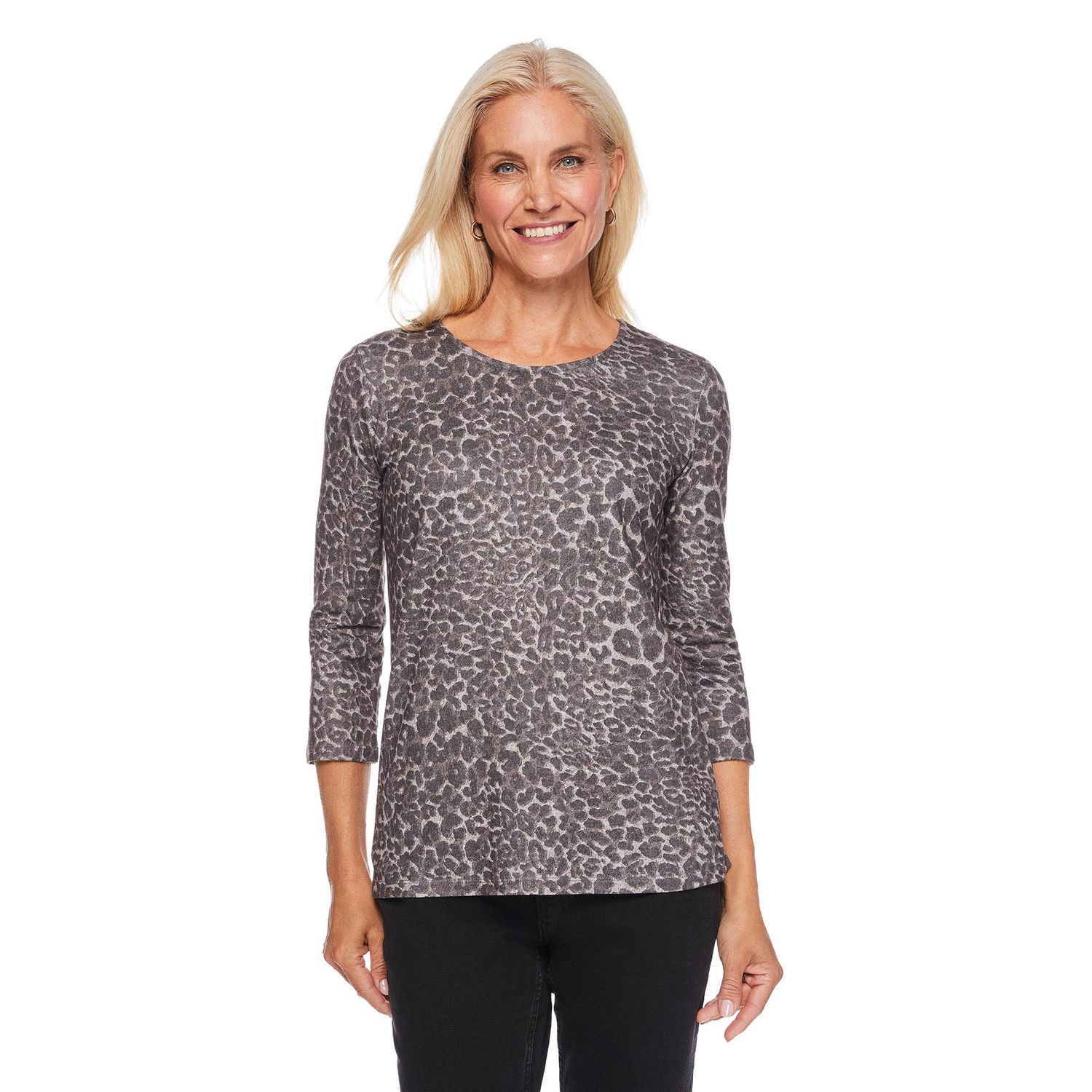 Click here for Iyla Womens 3/4 Sleeve Hacci Top M prices