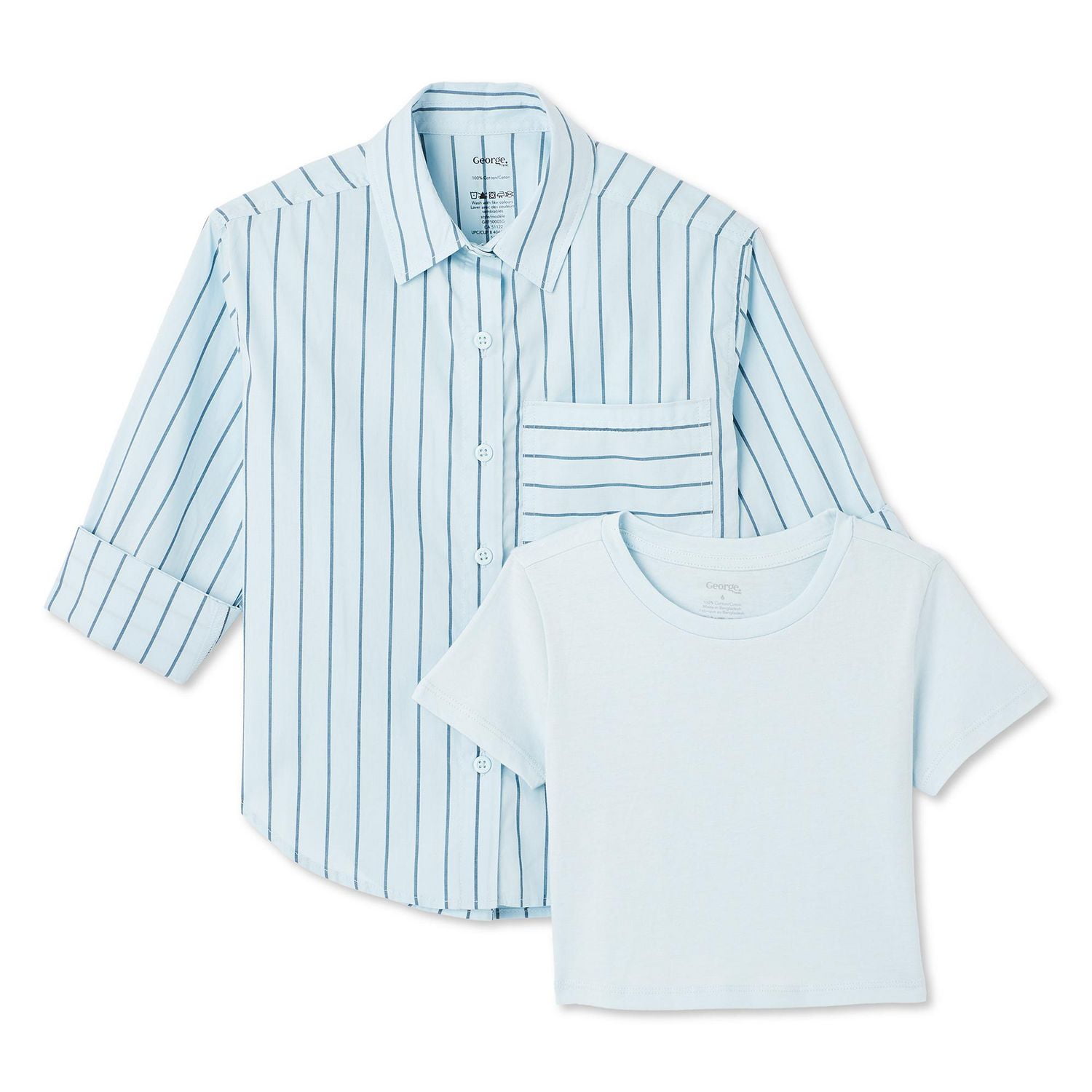 Click here for George Girls Woven Shirt 2-Piece Set 12 prices