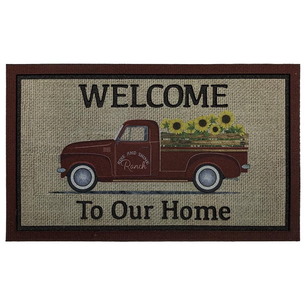 Mohawk Home Truck Home Sunflower 1' 6" X 2' 6" Polyester Door Mat ...