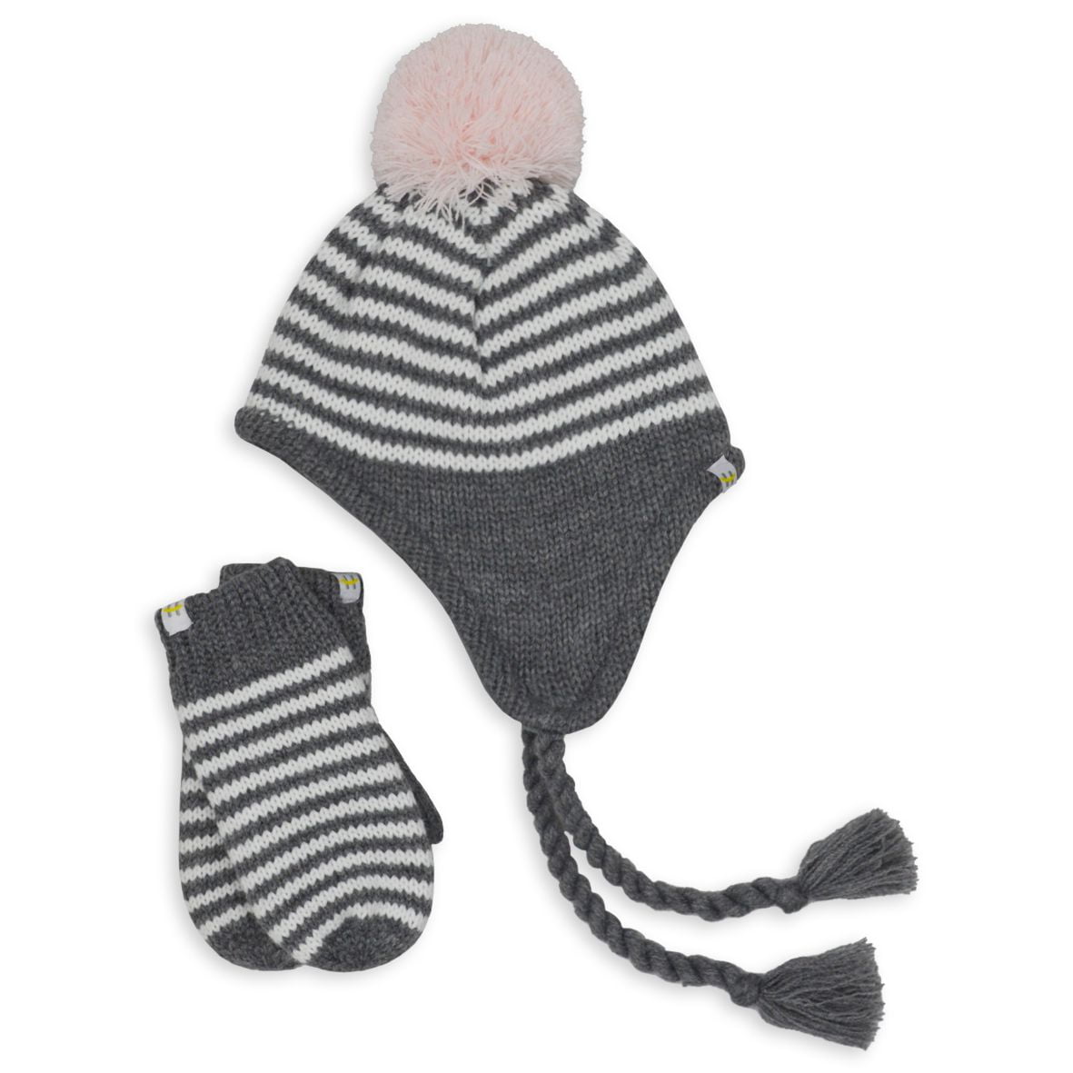 Click here for Hot Paws 2-Piece Set Earflap Hat And Mittens One S... prices