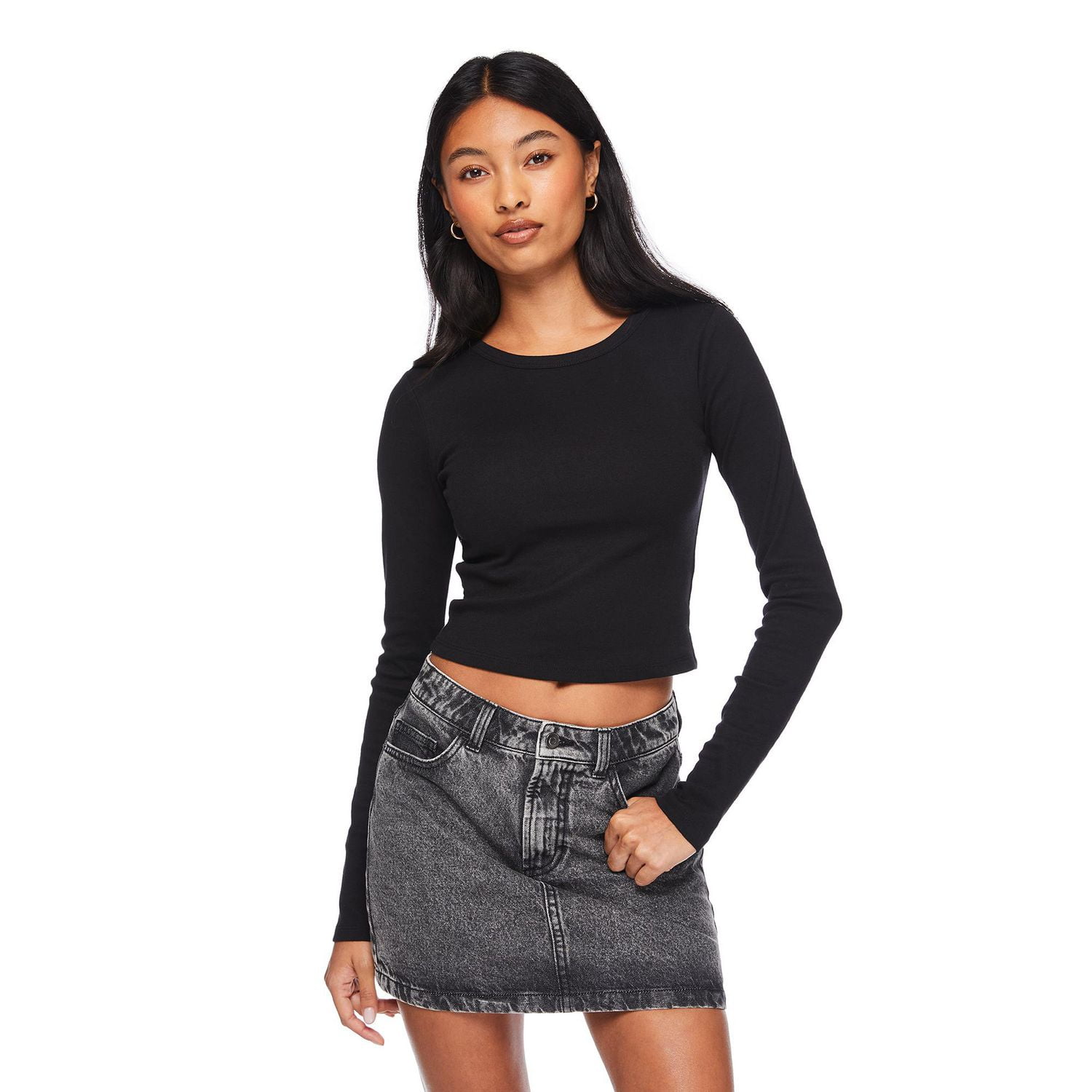 Click here for No Boundaries Womens Long Sleeve Baby Tee Xs prices