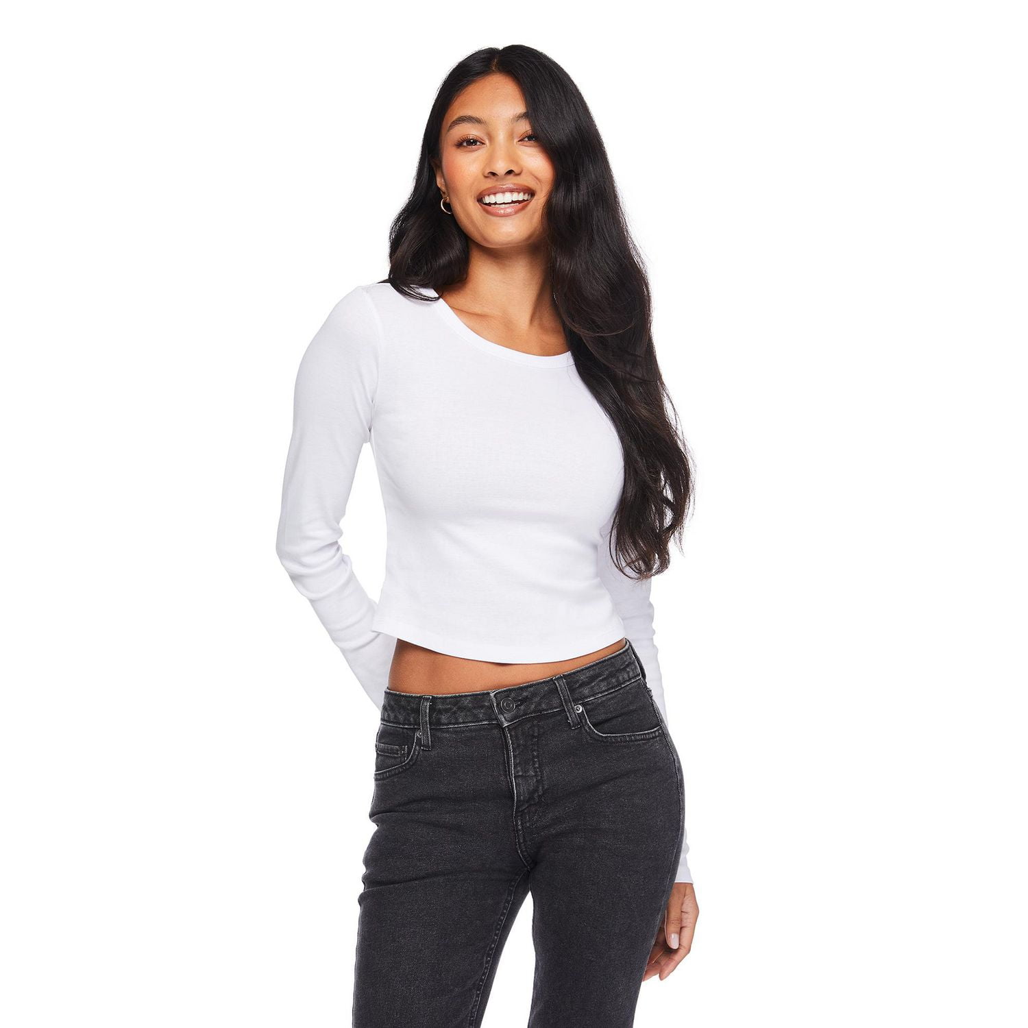 Click here for No Boundaries Womens Long Sleeve Baby Tee L prices