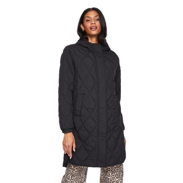 George Women's Longline Quilted Jacket, Sizes XS-XXL - Walmart.ca