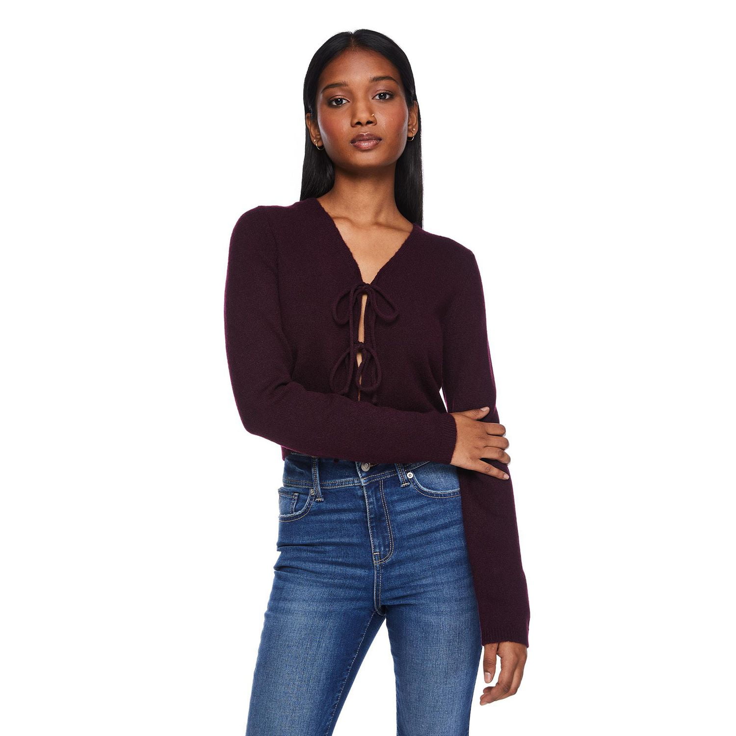 Click here for No Boundaries Womens Tie Front Cardigan L prices