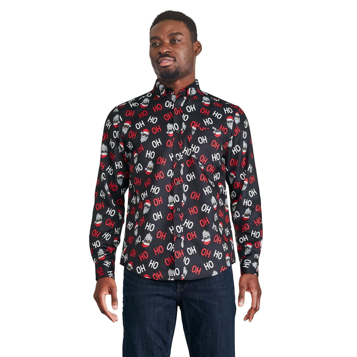 Click here for George Mens Holiday Button-Down Shirt L prices