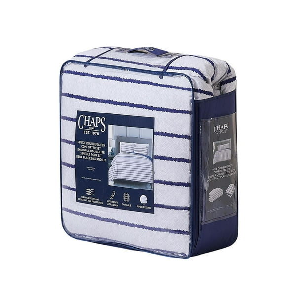 Chaps Stripe Comforter Set, Double/Queen - Walmart.ca
